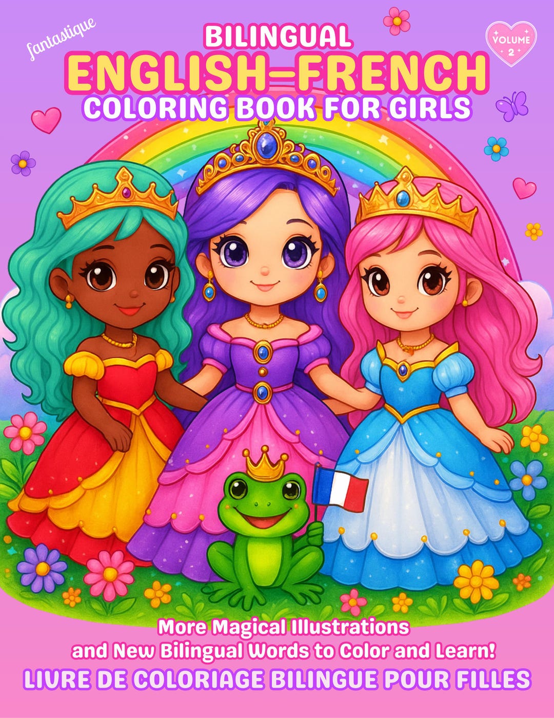 Coloring Book English–french Printable Pages Educational Digital Kids ...
