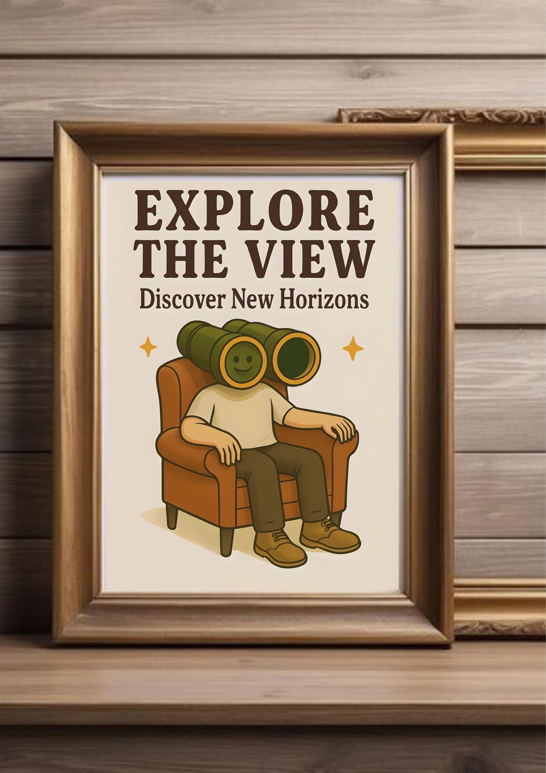 Binoculars Head Print: Retro-modern Motivational Art (digital Download ...