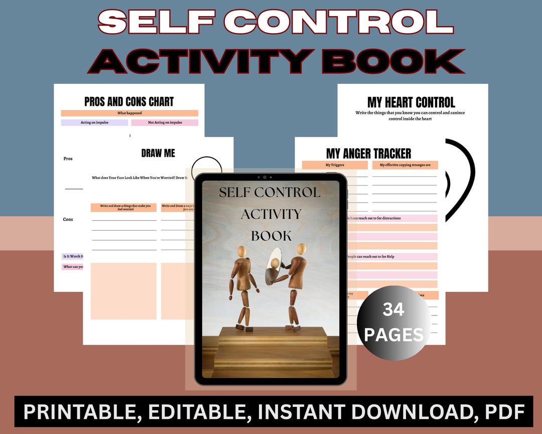 Self Control Activity Book Printable PDF | Emotional Regulation ...