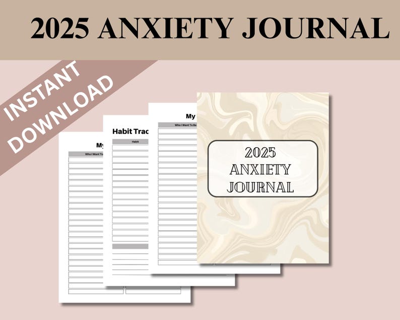 Anxiety Journal – Printable Mental Health Tracker | Guided Reflection ...