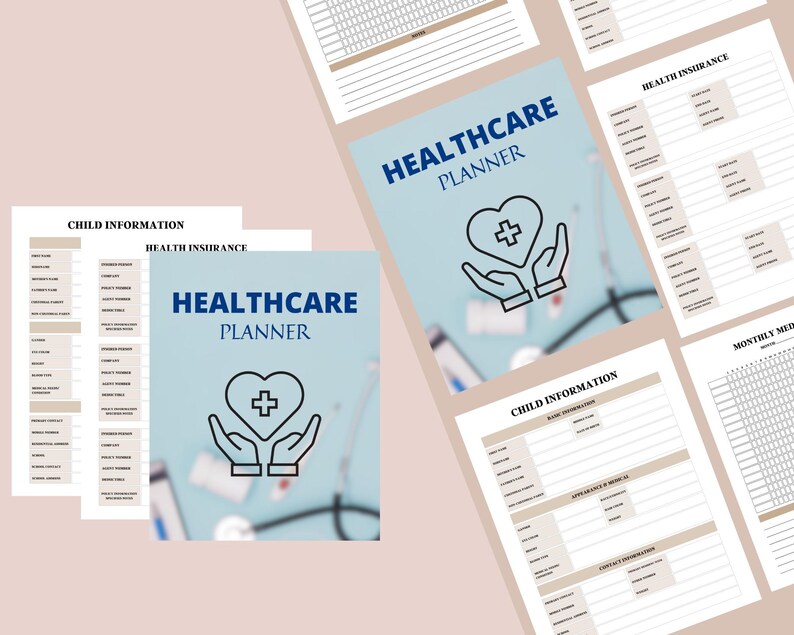 Health Care Planner – Printable Medical Organizer | Wellness Management ...