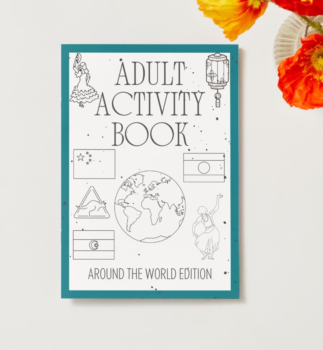 Adult Activity Book: Around the World Edition - Etsy