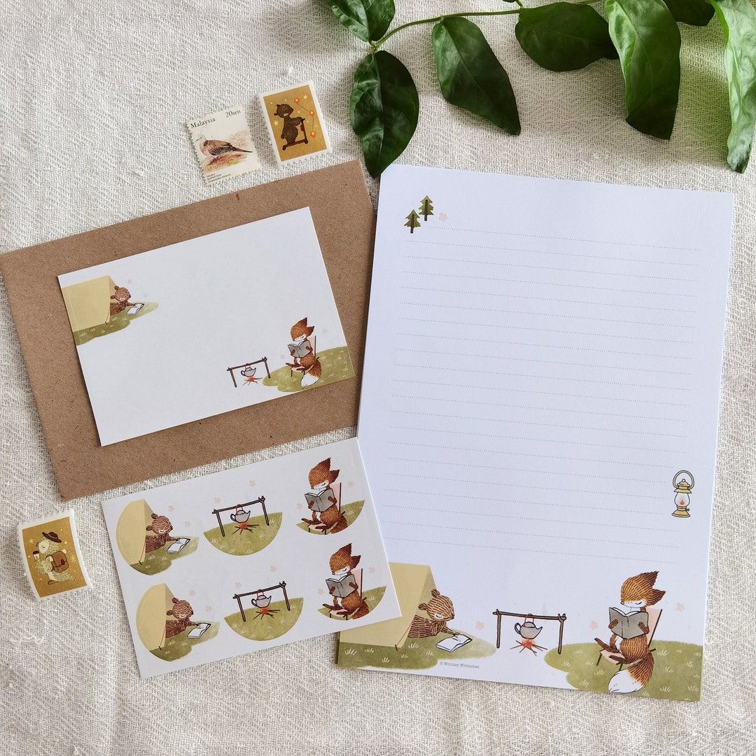 A5 Summer Letter Writing Set Summer Campfire Stationery Set Letter ...