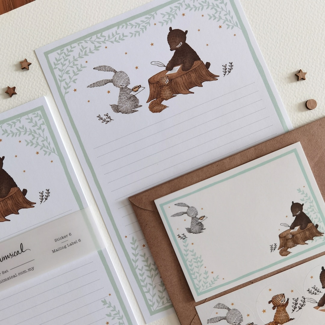 A5 Woodland Letter Writing Set Let's Write You A Letter Stationery Set ...