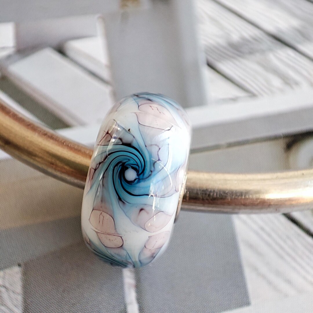 Summersday Trollstyle Glasperle Mit Silberhülse Künstlerperle Silver ...
