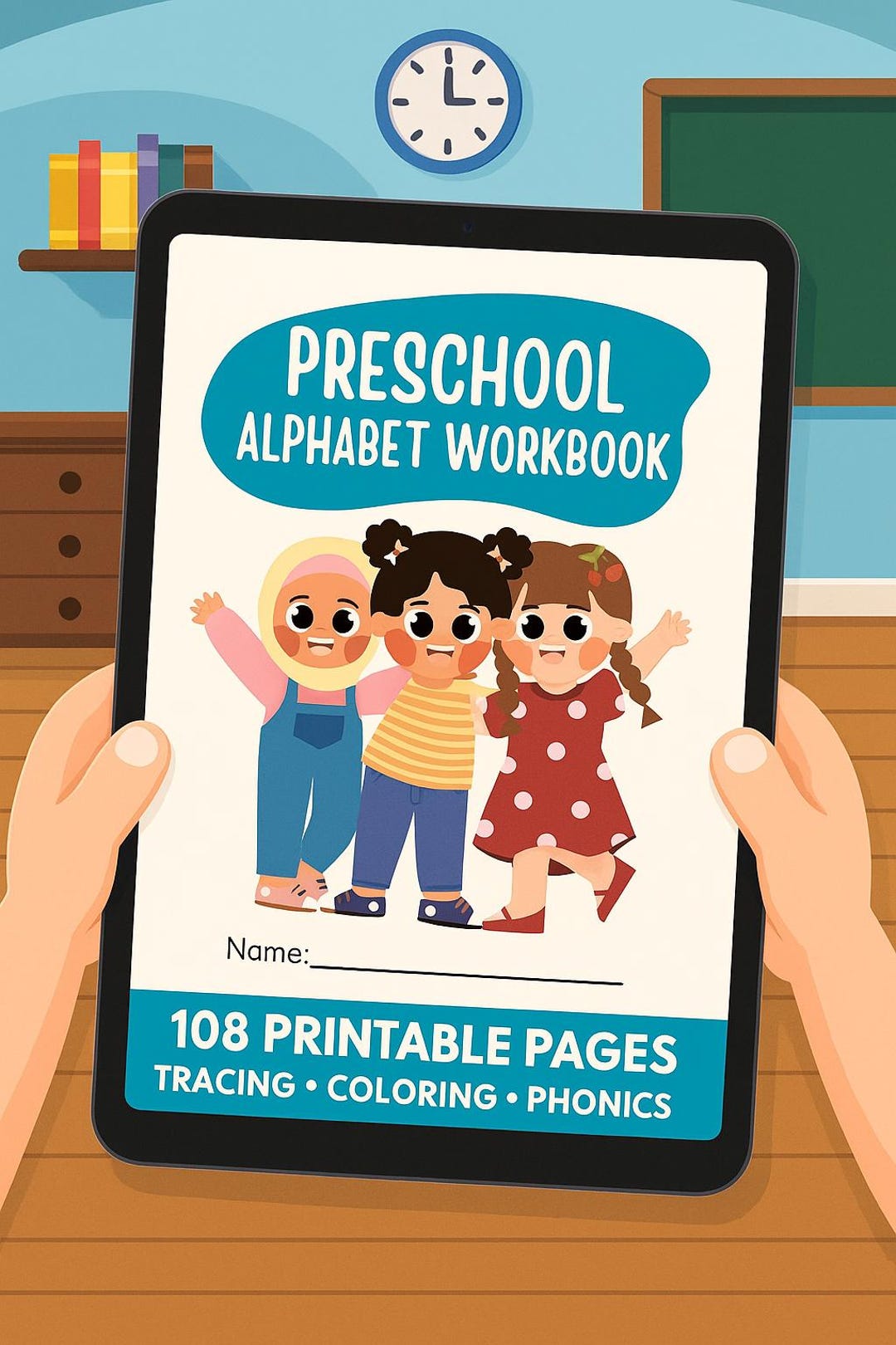 Preschool Alphabet Workbook Printable PDF | 108 Pages Tracing, Coloring ...