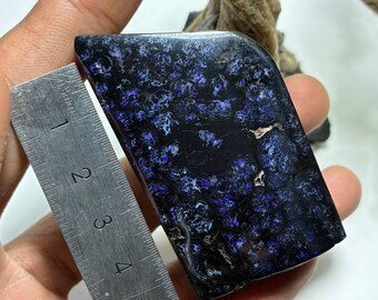 Opal Black Matrix Blue Electric 8.90 Cts - Etsy