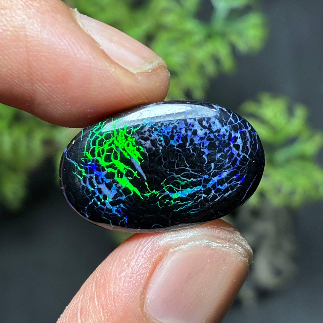 Opal Pattern Bubble Black Matrix Australian Opal 11.50 Cts - Etsy