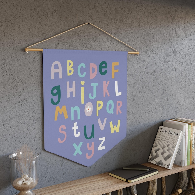 Pennant, Alphabet Wall Hanging, Alphabet Banner, Letter Garland ...