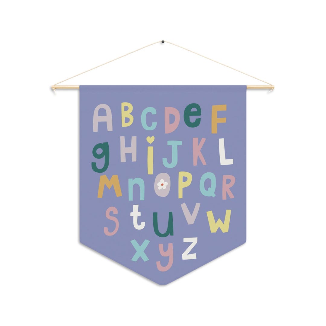 Pennant, Alphabet Wall Hanging, Alphabet Banner, Letter Garland ...