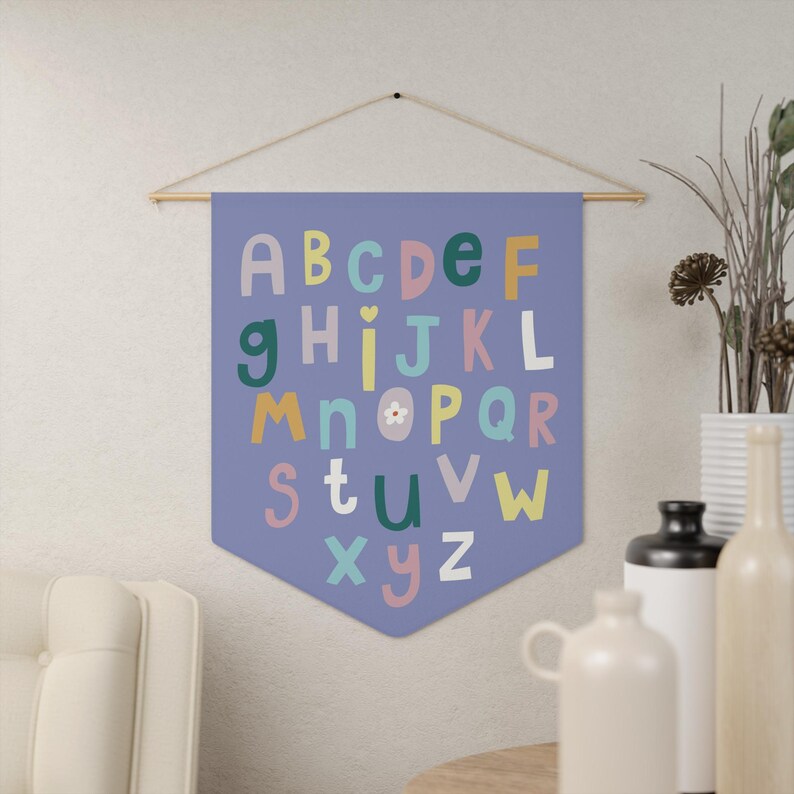 Pennant, Alphabet Wall Hanging, Alphabet Banner, Letter Garland ...