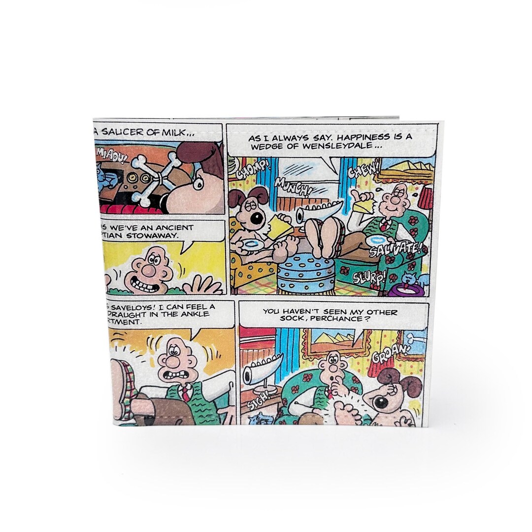 WALLET | Upcycled Wallace and Gromit Vintage Comic Book Page in PVC ...