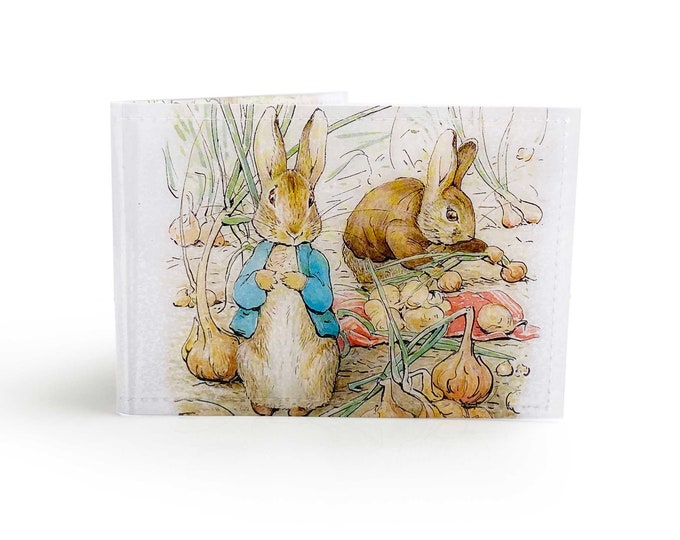 TRAVEL CARD HOLDER Peter Rabbit Upcycled Vintage Book Page in Pvc ...