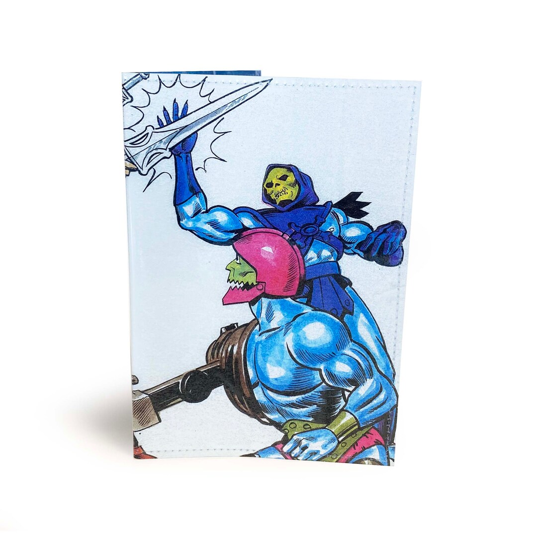 PASSPORT COVER Skeletor & He Man Masters of the Universe Upcycled 80s ...
