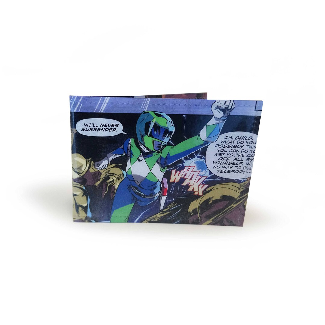 TRAVEL CARD WALLET | Power Rangers Upcycled Comic in Pvc - Oyster ...