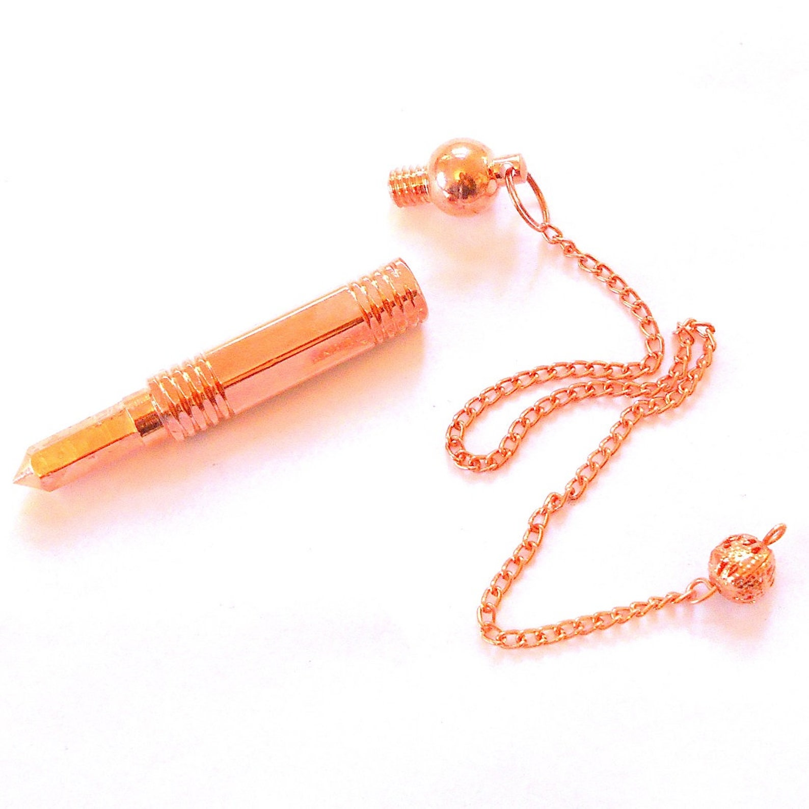 Copper Stick Chamber Pendulum Divination Tool Reiki | Etsy