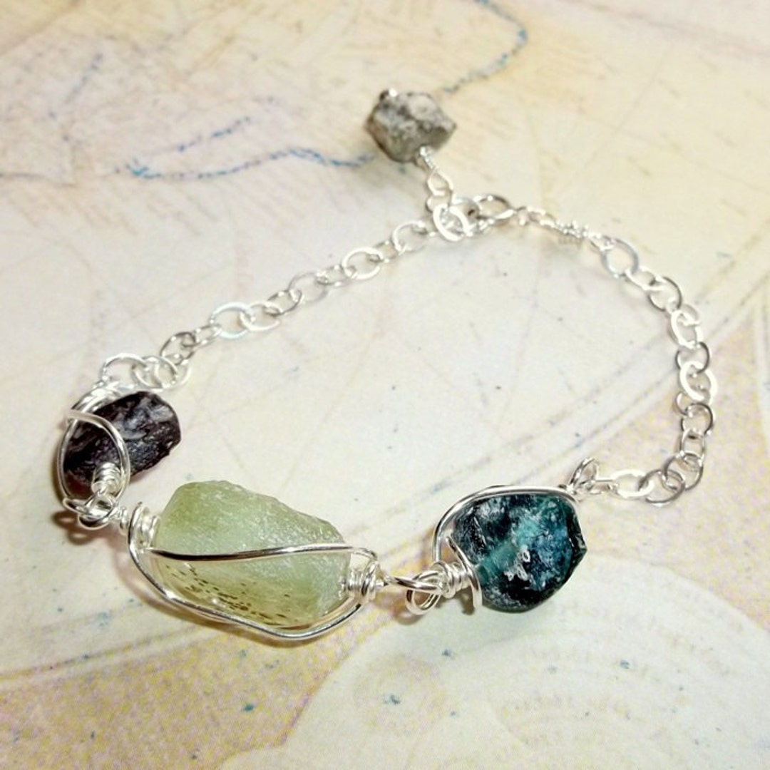 Ancient Roman Glass Wire Cage Bracelet Sterling Silver Adjustable ...
