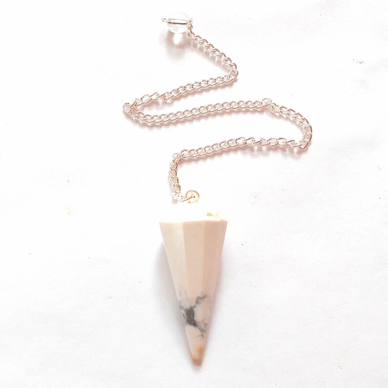 Natural Howlite Faceted Pendulum Earthegy 2321 - Etsy