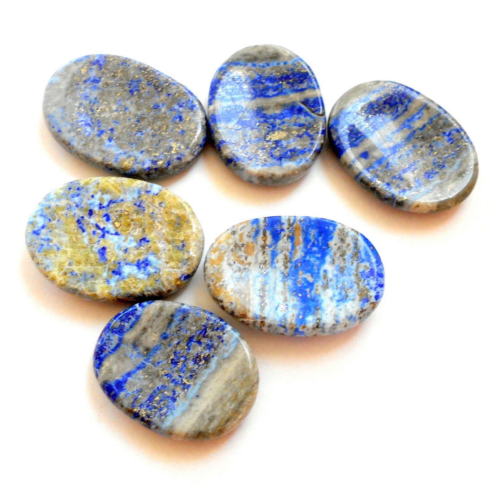 Blue Lapis Lazuli Worrystone Worry Stone Gemstone Palmstone Reiki ...