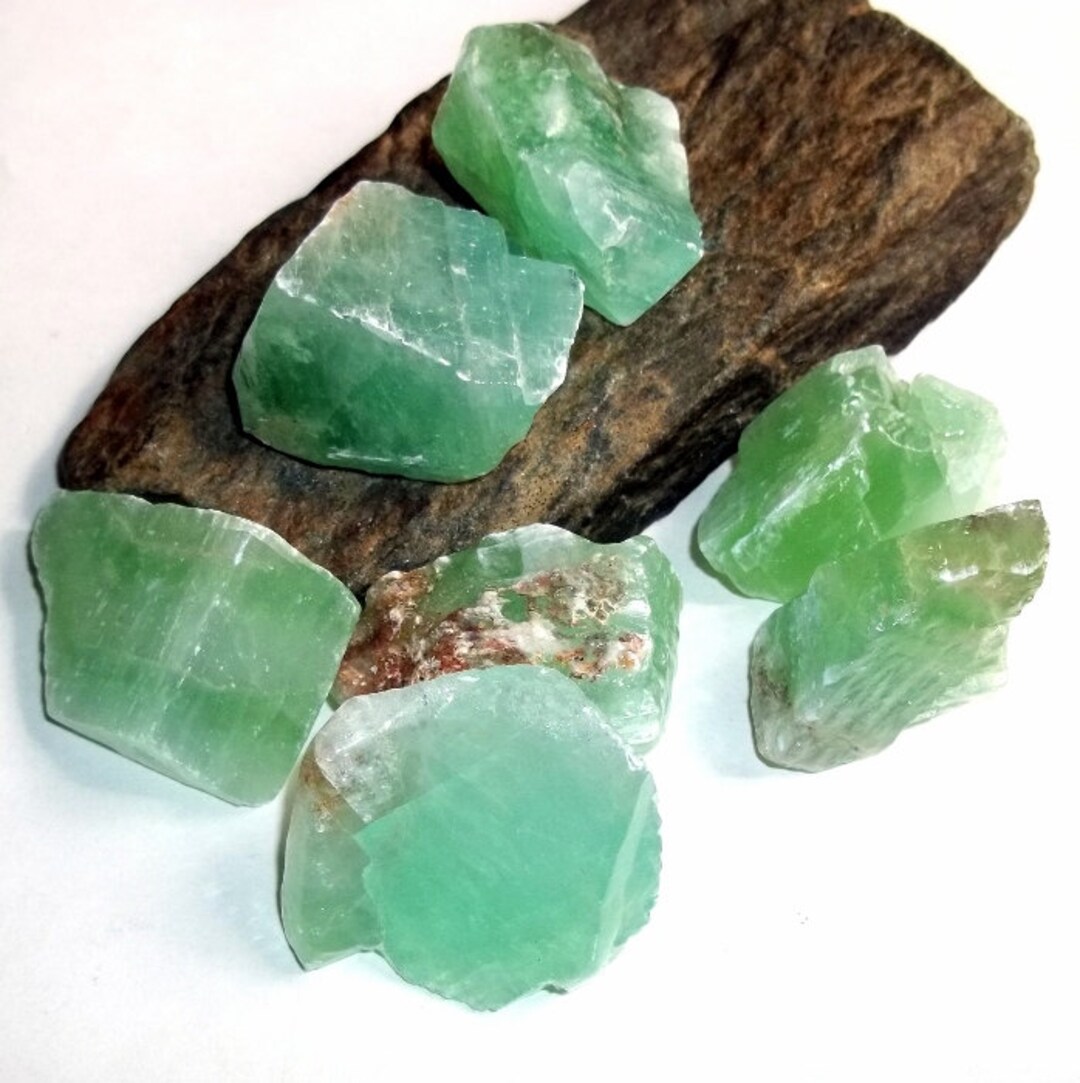 Green Calcite Gemstone Raw Rough Natural Stone Specimen Earthegy #1268 ...