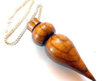 Wooden Pendulum With Chamber Divination Tool Dowsing Natural Gemstone ...