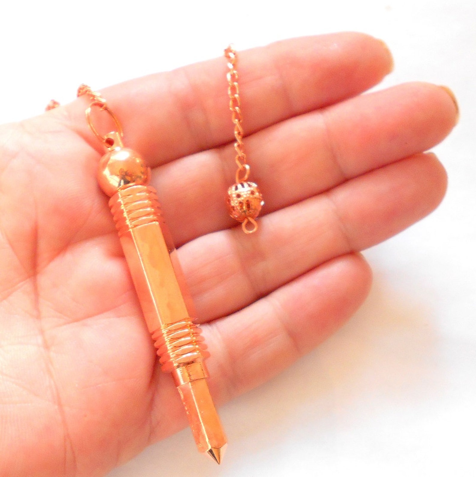 Copper Stick Chamber Pendulum Divination Tool Reiki | Etsy