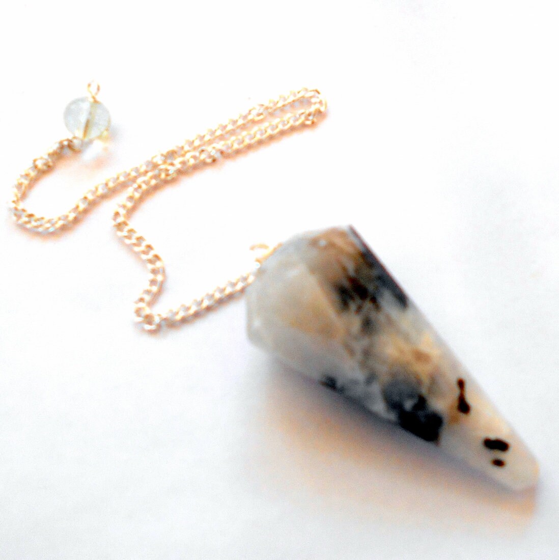 Rainbow Moonstone Faceted Pendulum Divination Tool Reiki Wicca | Etsy