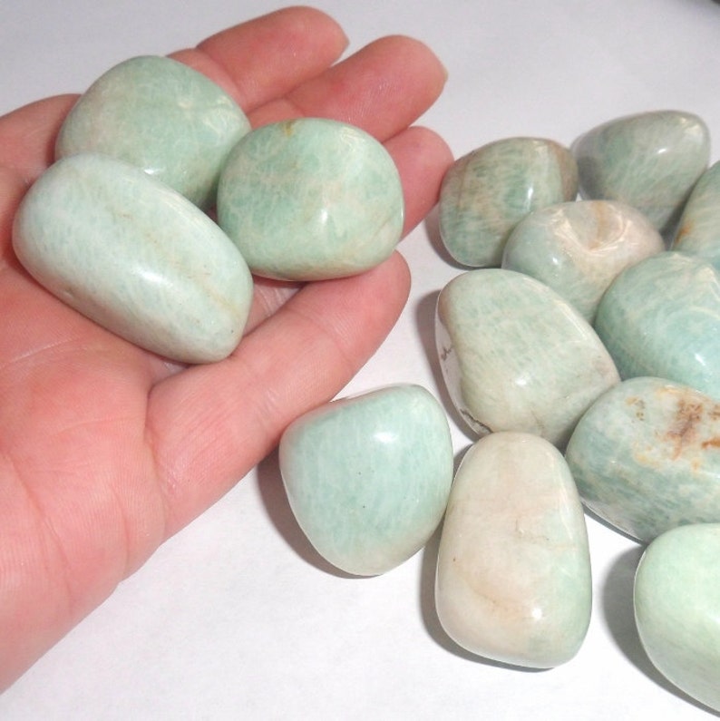 Polished Brazilian Amazonite Gemstone Tumble Stone Specimen - Etsy