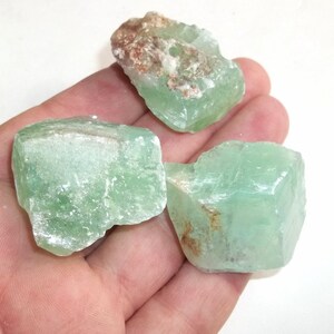 Green Calcite Gemstone Raw Rough Natural Stone Specimen Earthegy #1268 ...