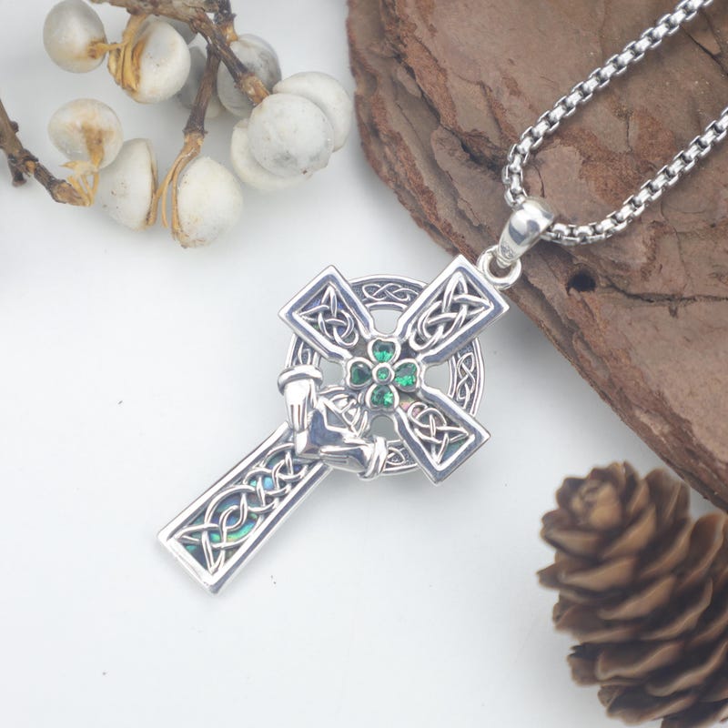 925 Celtic Cross Pendant - Etsy