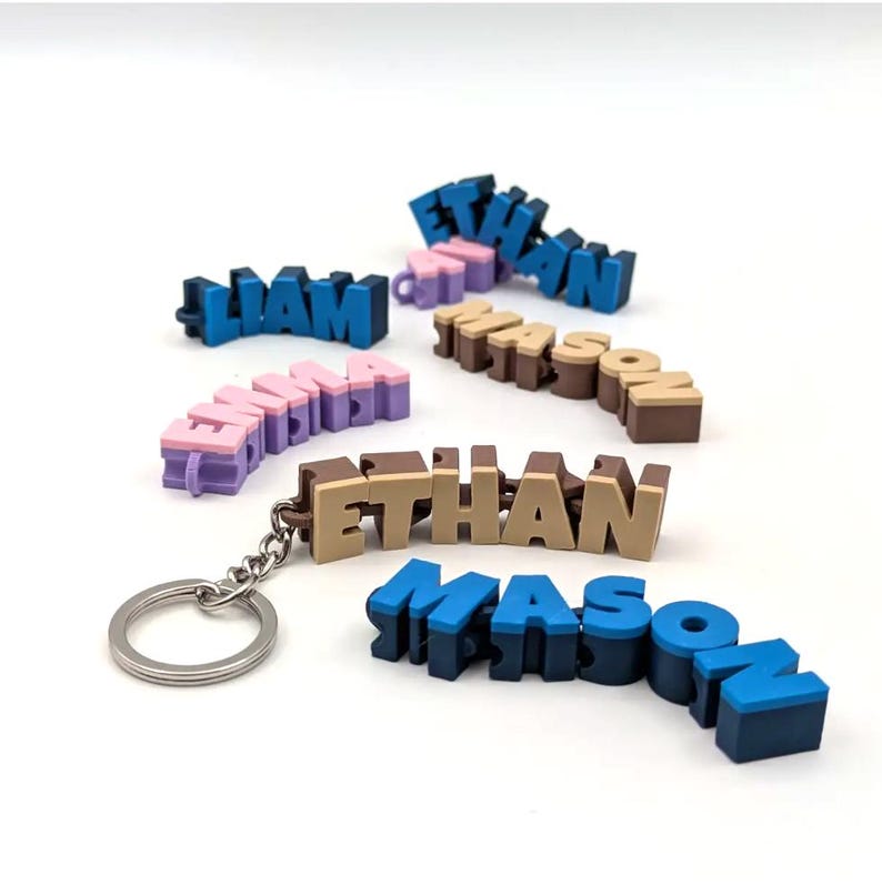 Personalized Articulated Mini 3D Keychains – Company, School, Club ...