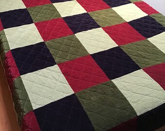 Velvet Patchwork Quilt - Etsy