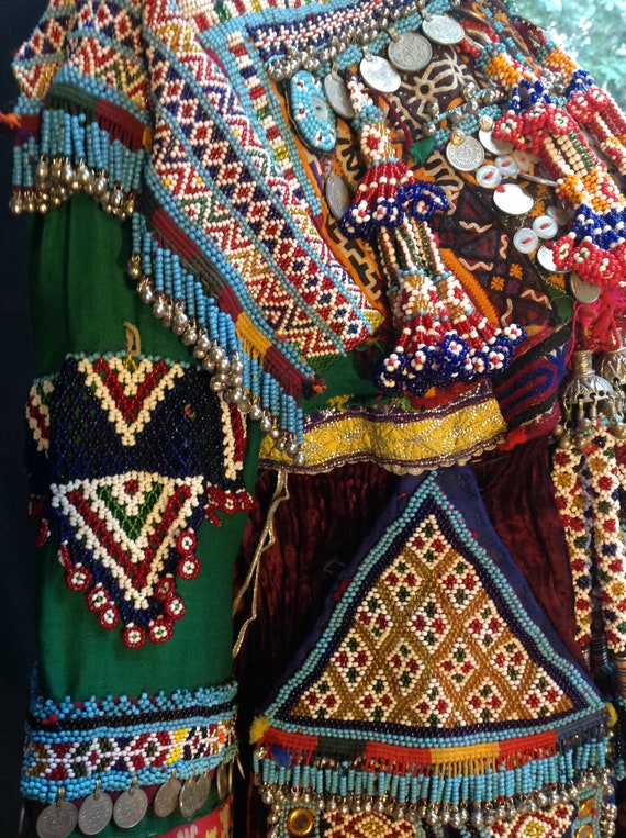 46" Bust XL~ART To Wear~WEDDING Dress~Kuchi 10 Lbs~Sa… - Gem