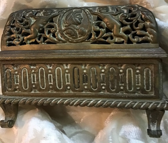 18th CENTURY FRENCH TREASURE Bronze Box With Cherubs … - Gem