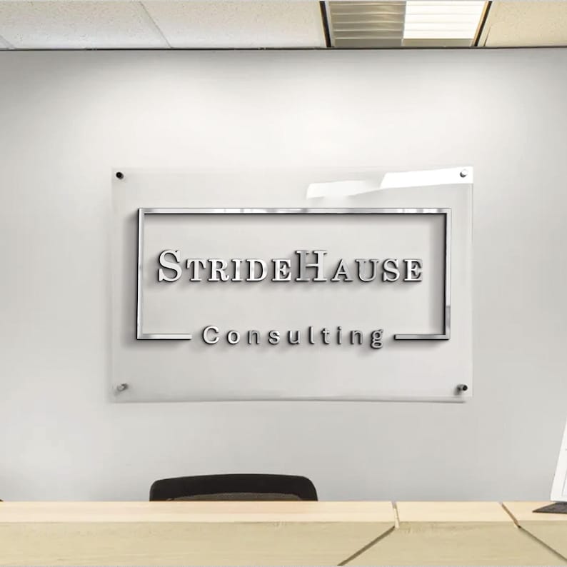 Raised 3D Lettered Acrylic Sign | Custom Business Name Sign ...
