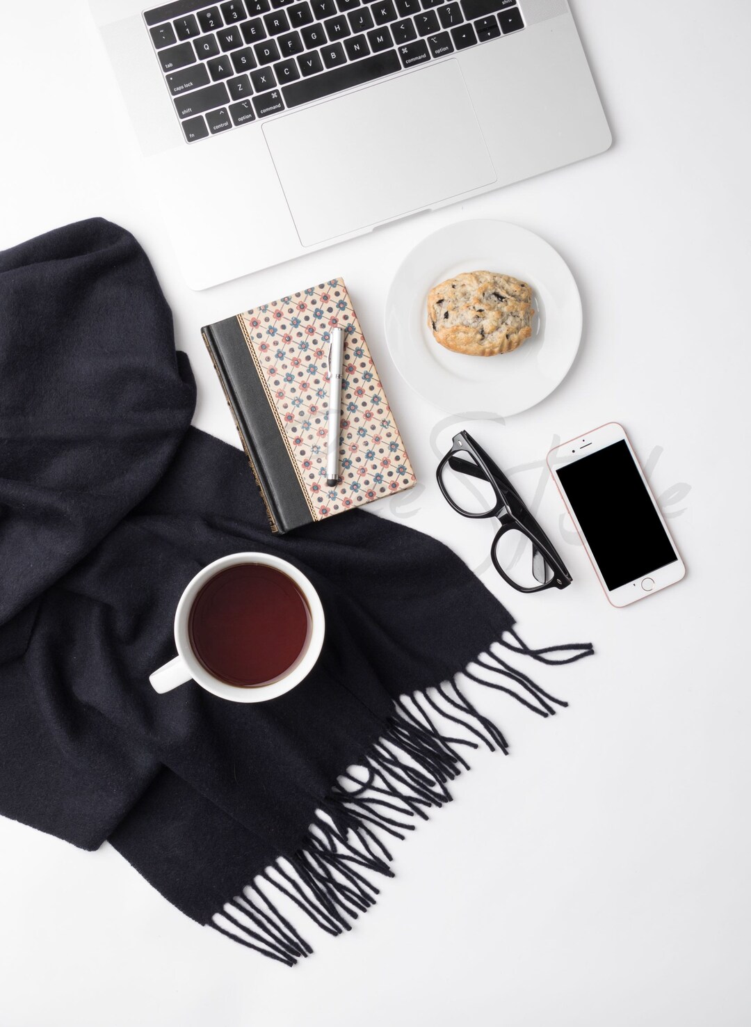 Cozy Office flatlay Stock Image Photography - Etsy España