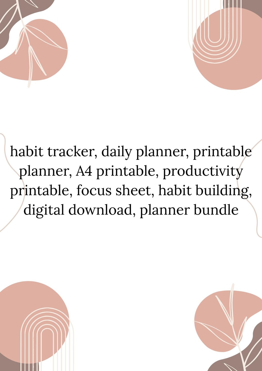 Focus & Habit Planner Pack – A4 Printable PDF (2-in-1 Bundle) - Etsy