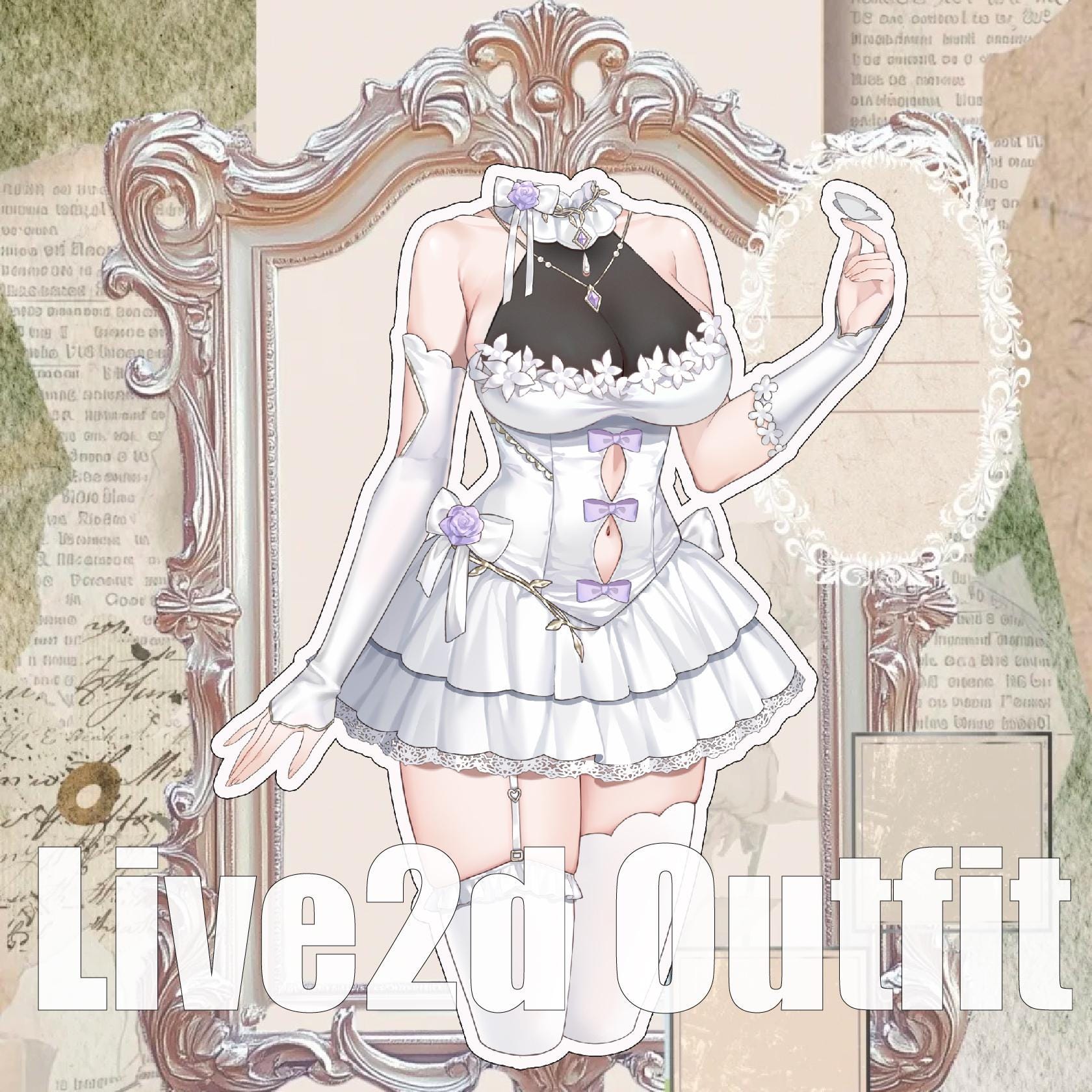 Bride Outfit | Live2d Outfit Asset | 6 Toggles - Etsy