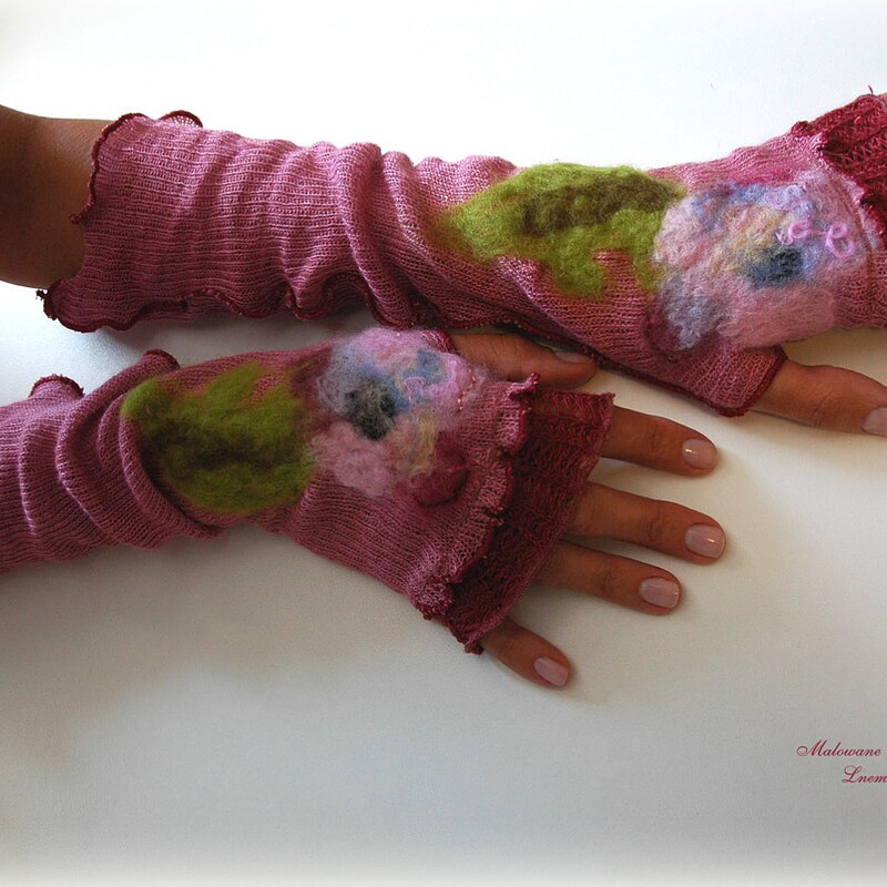 Pink Mittens - Etsy