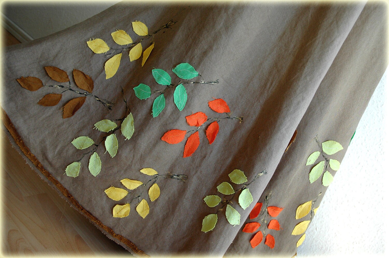 LINEN Dress, Falling Leaves, Eco Friendly Natural Fantasy Dresses ...