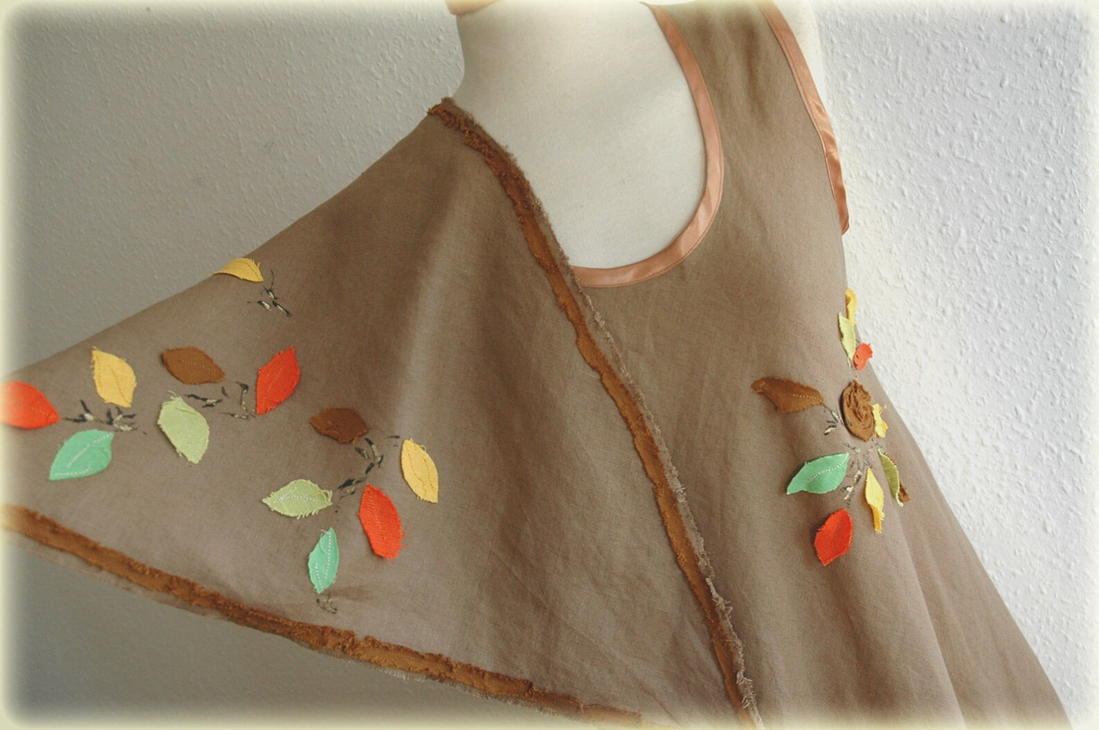 LINEN Dress, Falling Leaves, Eco Friendly Natural Fantasy Dresses ...