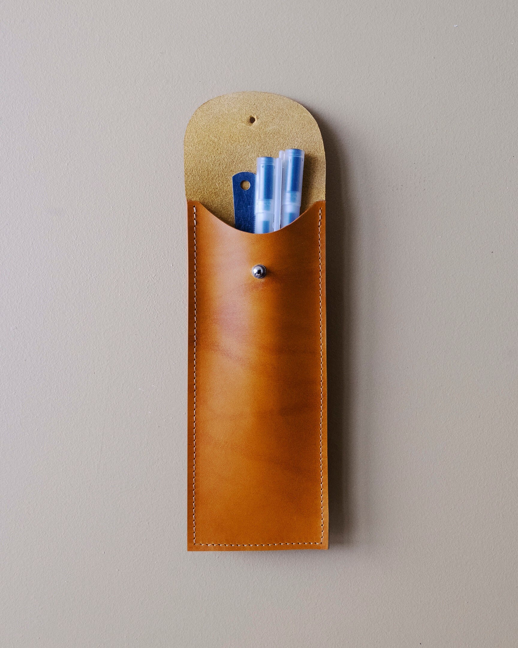 PEN CASE : Minimalist Leather Pen Case Pencil Case Design Genuine ...