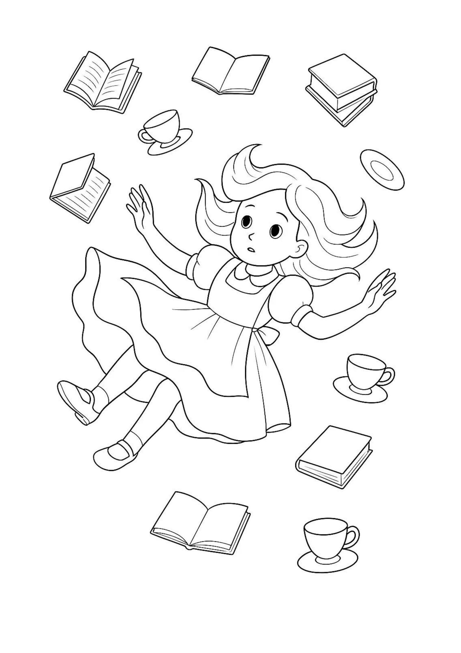 Alice's Adventures in Wonderland Coloring Storybook PDF for Kids ...