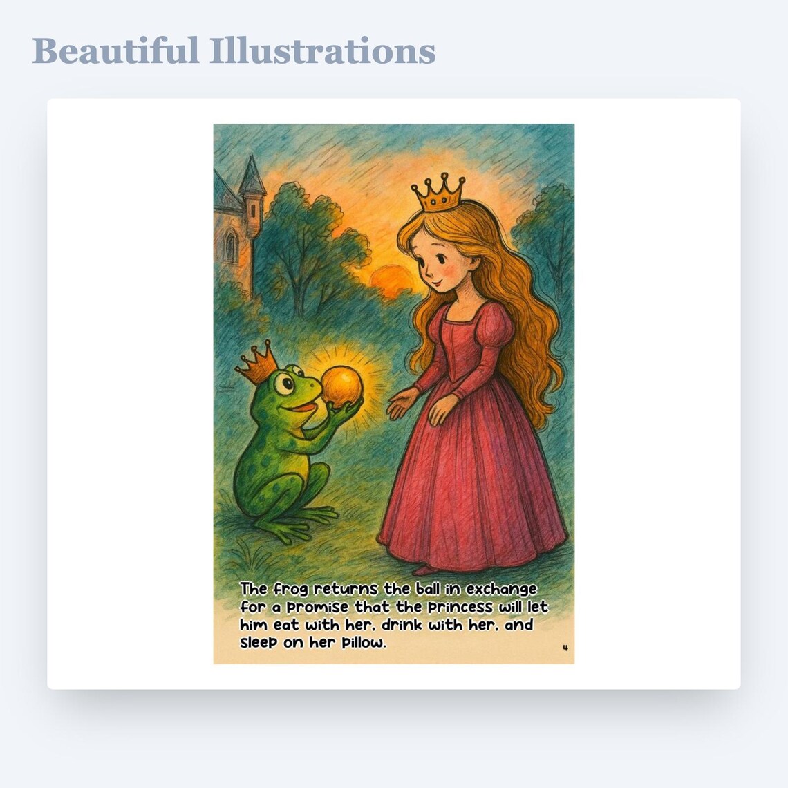 The Frog Prince Storybook: Kids Digital Fairy Tale With Character Art ...