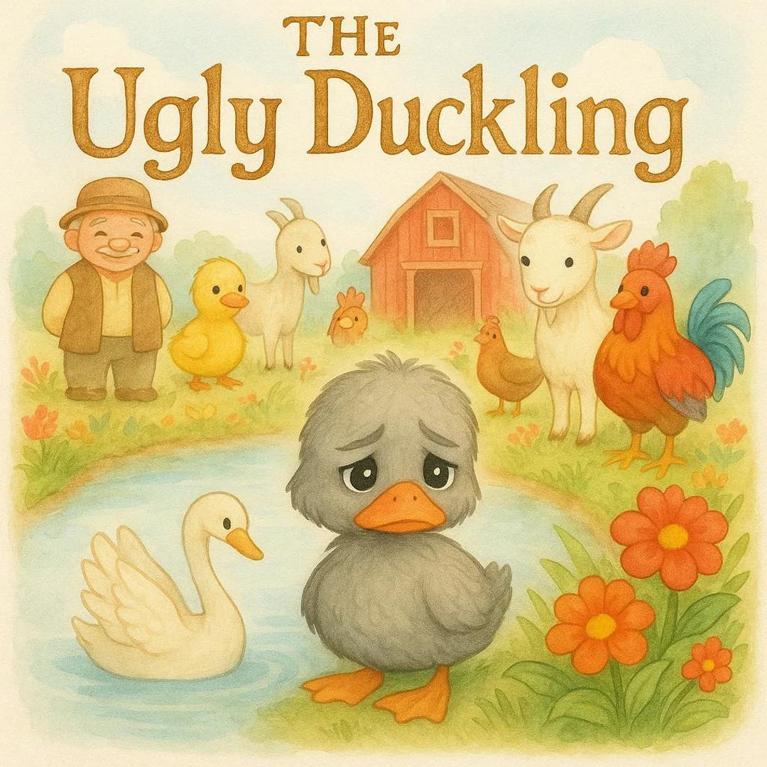The Ugly Duckling Storybook: Kids Digital Fairy Tale With Character Art ...