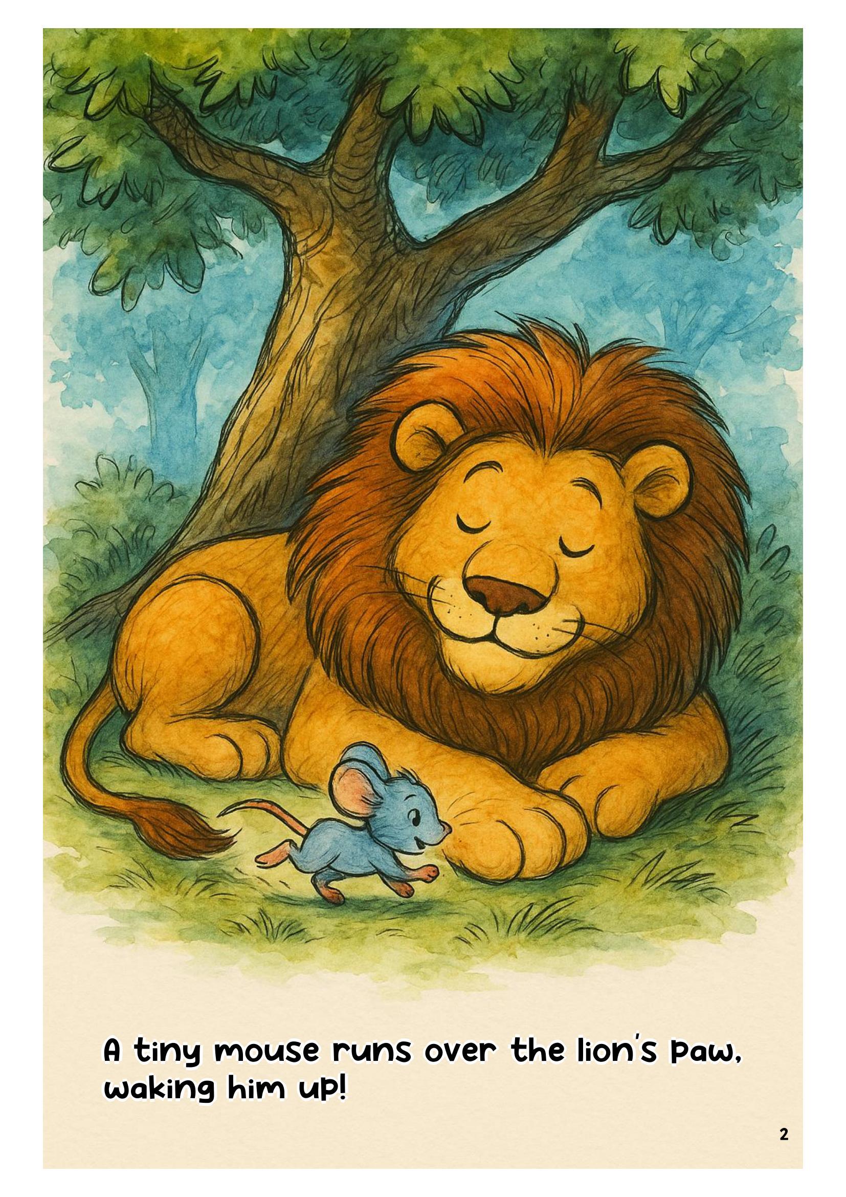 The Lion and the Mouse - Digital Children's Storybook PDF With Colorful ...