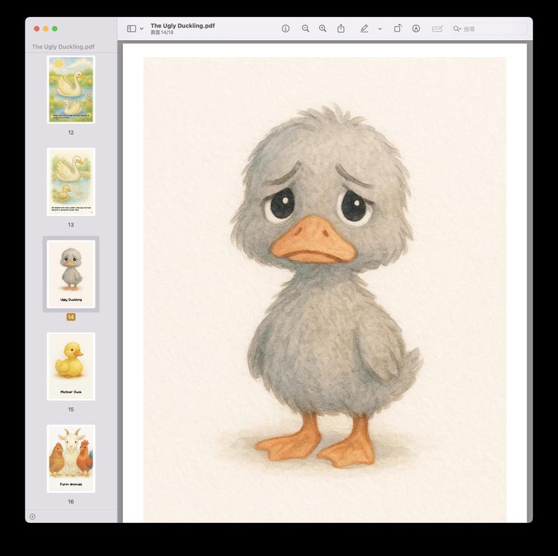 The Ugly Duckling Storybook: Kids Digital Fairy Tale With Character Art ...