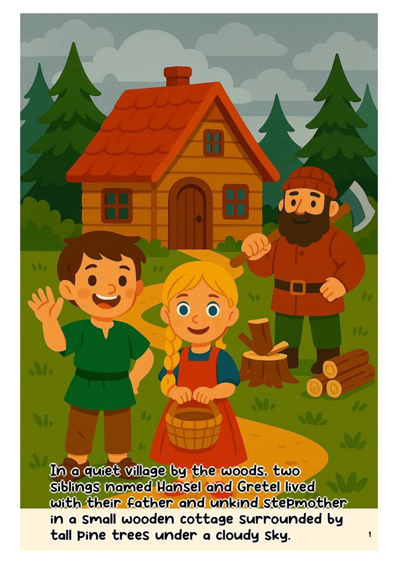 Hansel and Gretel Storybook PDF With Bonus Character Art | Kids Digital ...