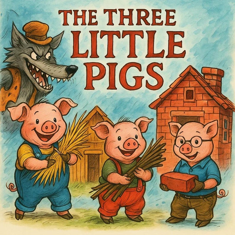 The Three Little Pigs - Digital Children's Storybook With Colorful ...