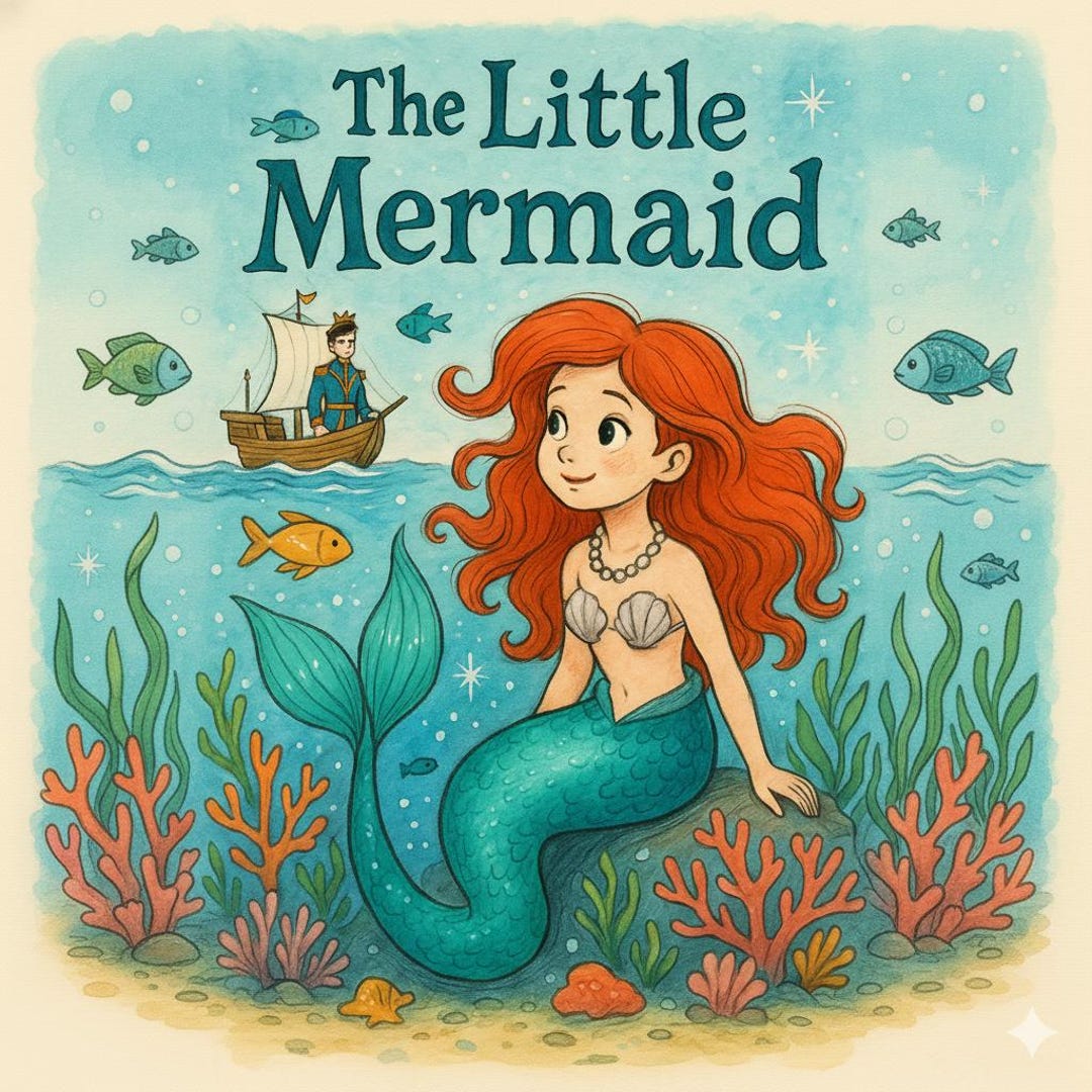 The Little Mermaid Storybook: Kids Digital Fairy Tale With Character ...